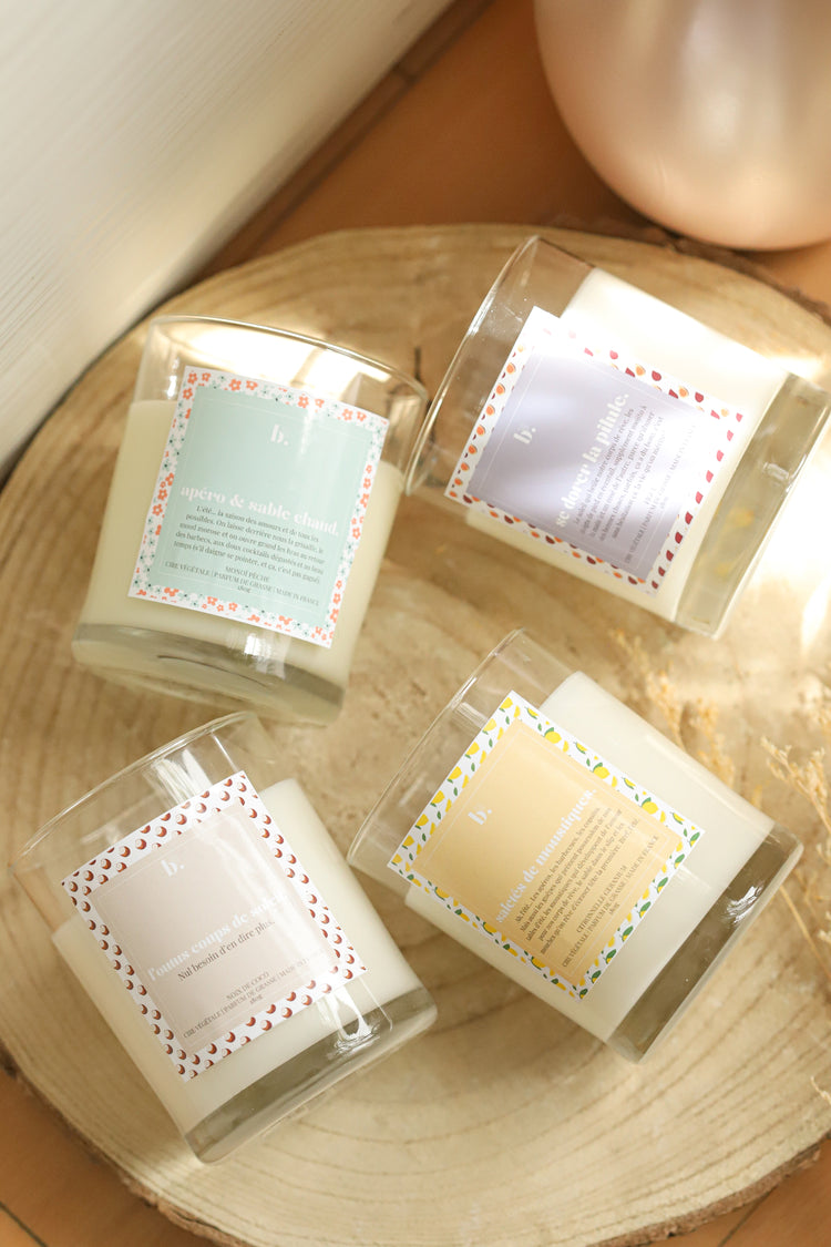 Les Bienfaitrices | Bougies mantras Good Vibes à base de cire végétale