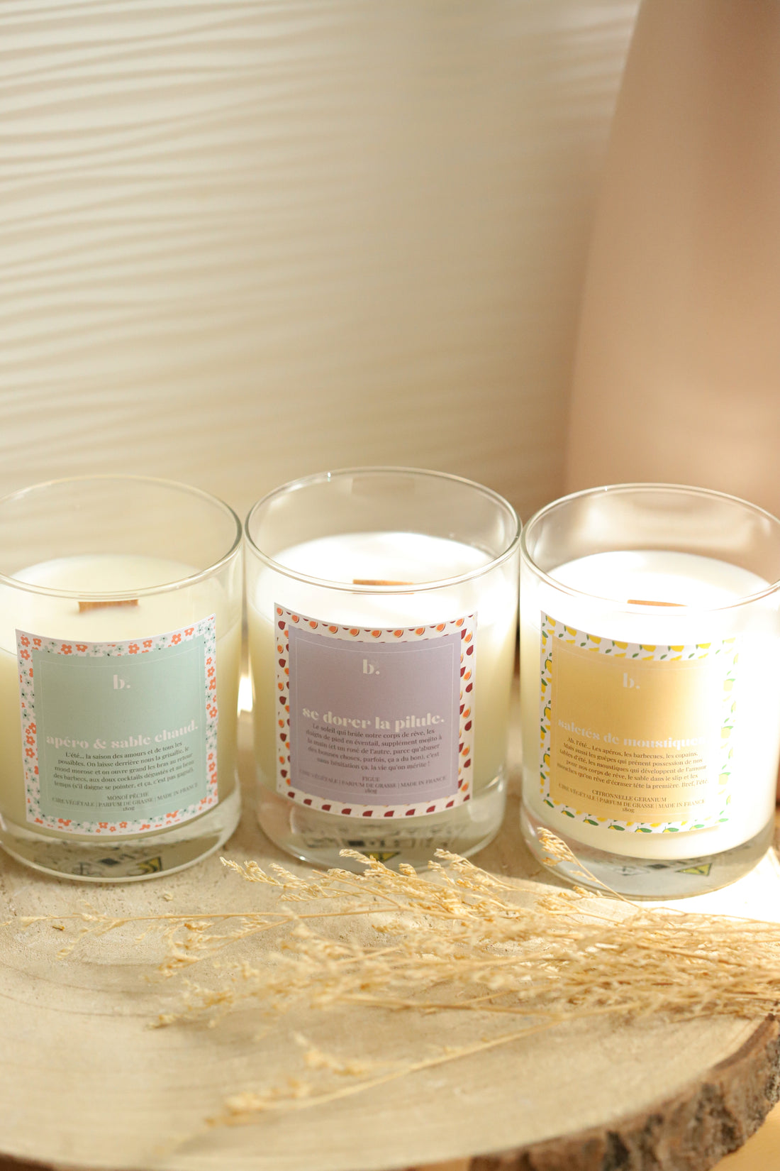 Les Bienfaitrices | Bougies mantras Good Vibes à base de cire végétale