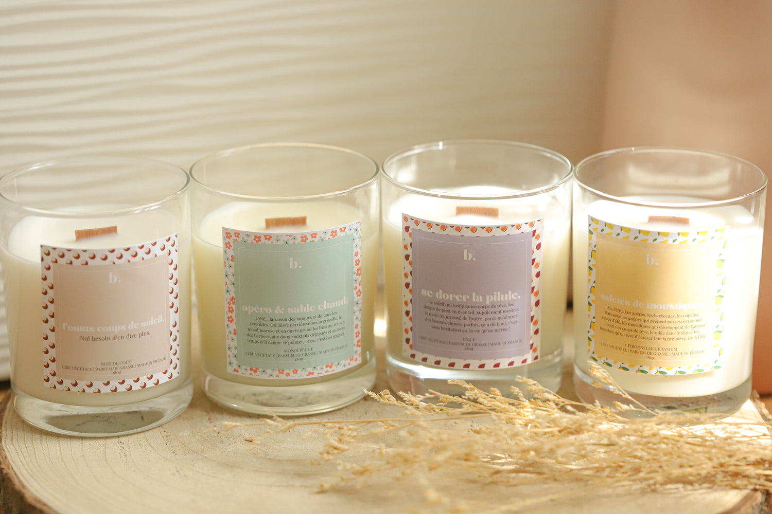 Les Bienfaitrices | Bougies mantras Good Vibes à base de cire végétale